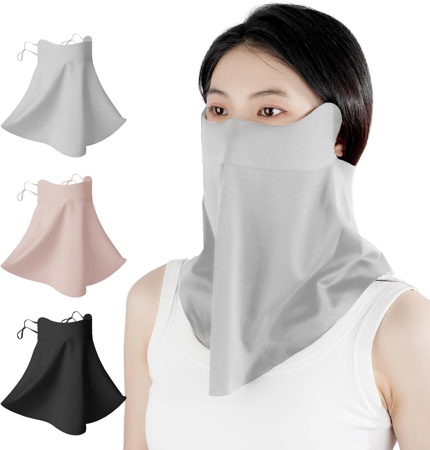 UV Sun Protection Face Mask with Neck Coverage UPF 50+ Face Shield ...