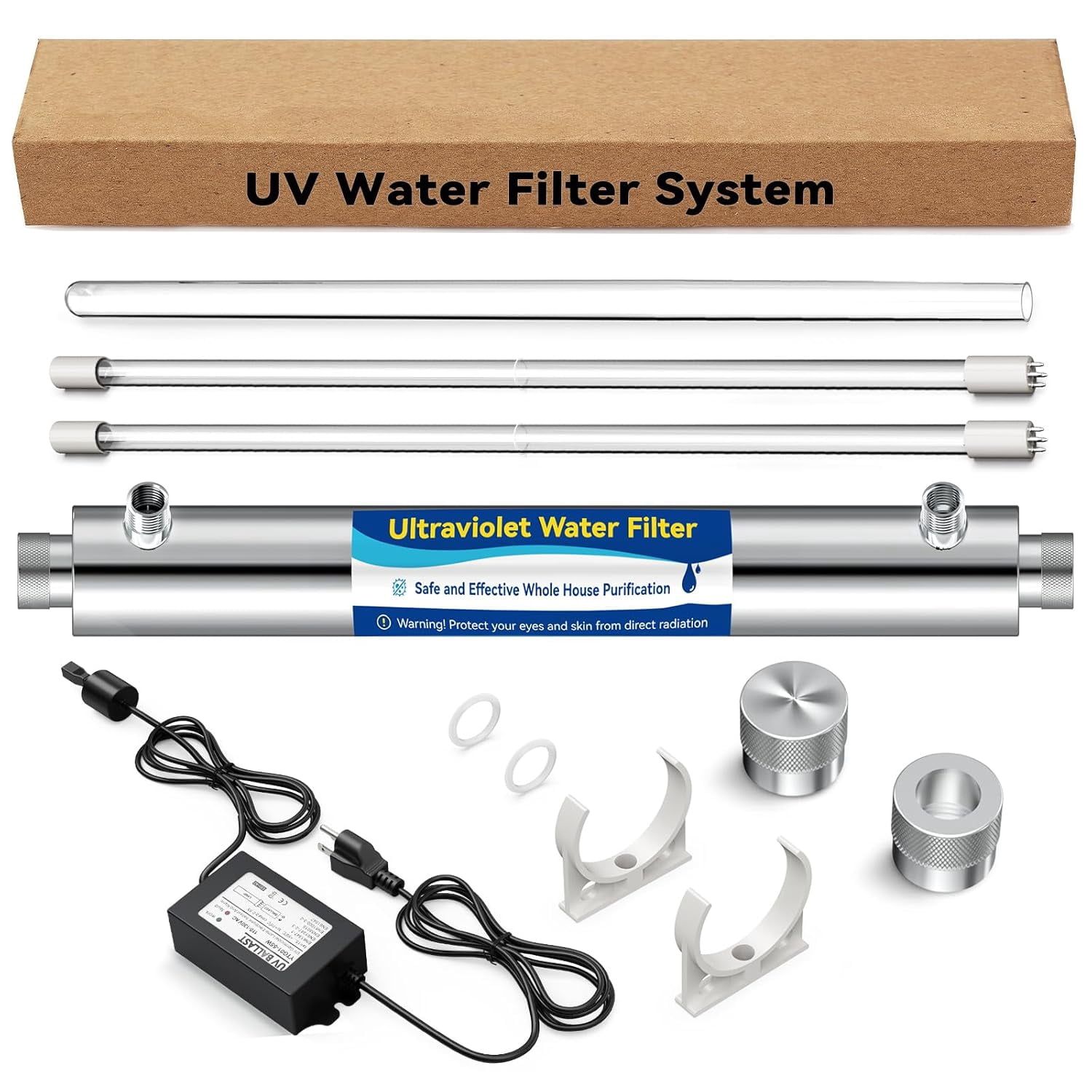 UV Water Filter Whole House 3/4" MNPT Inlet/Outlet Water ifier Filter ...