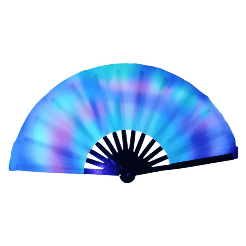 UV fan stage performance fan Large Folding Bamboo Clack Hand Fan Lot Z9 - Walmart.com