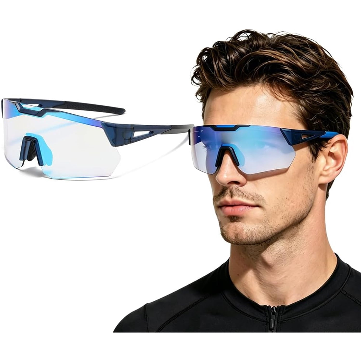 UV400 Photochromic Polarized Safety Glasses - Auto-Tint Anti-Glare ...