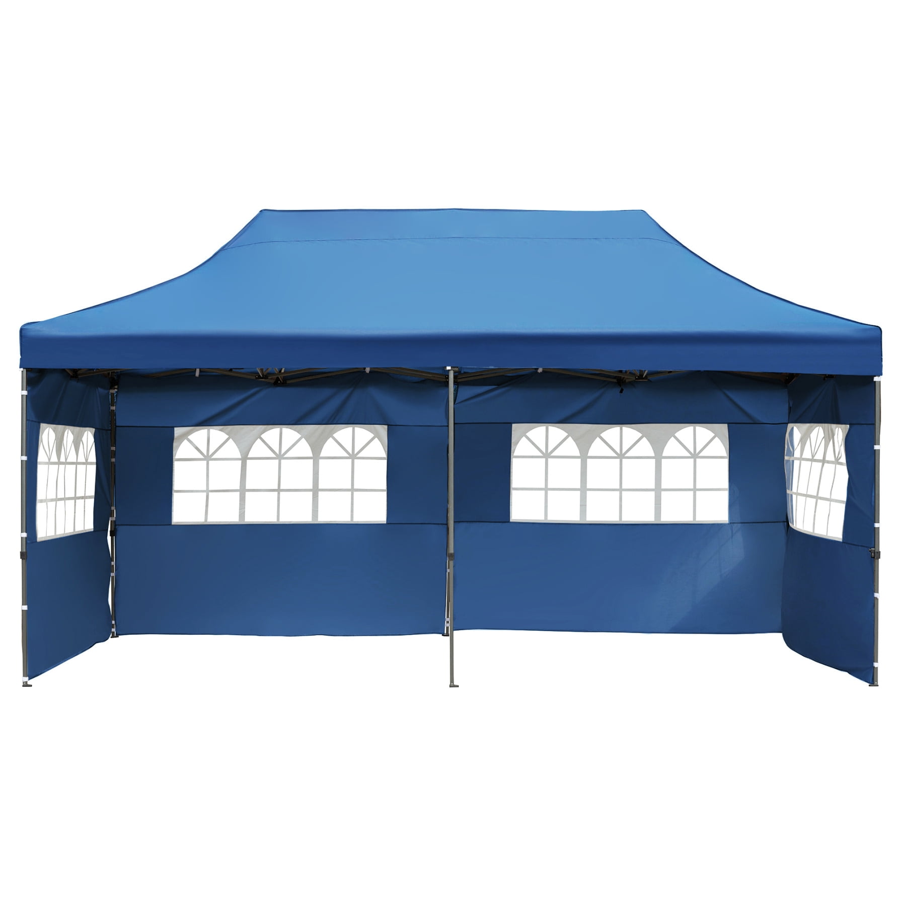 UV50+ Waterproof 10x20ft Pop-Up Canopy Tent with 6 Sidewalls (Windows ...