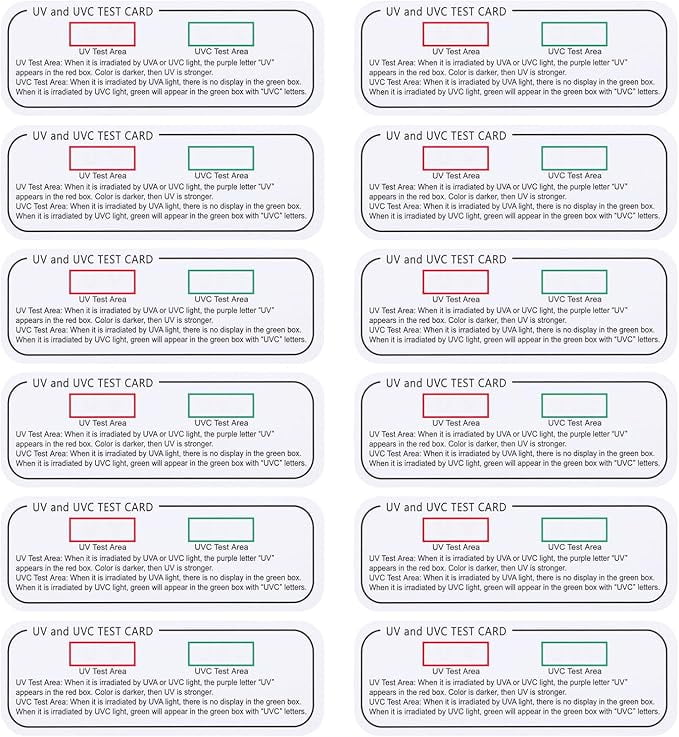 UVC Light Test Card, UV Intensity Test Card | 3-in-1 UV Test Card | UVA ...