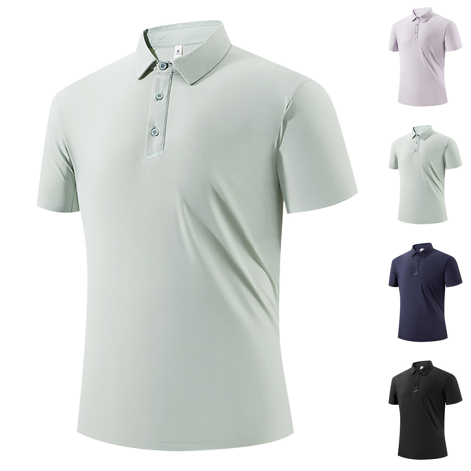 UVEASISHA 2025 Fashion Polos Shirts for Men Short Sleeve Plaid Collar ...