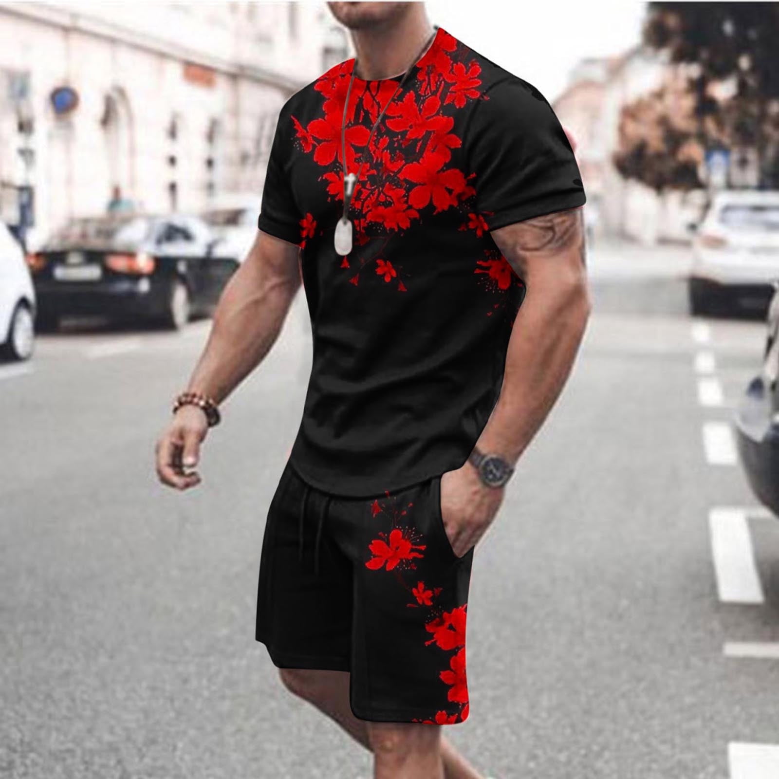 Customer reviews for UVEASISHA Men Summer Shorts Set,Mens Tshirt and ...