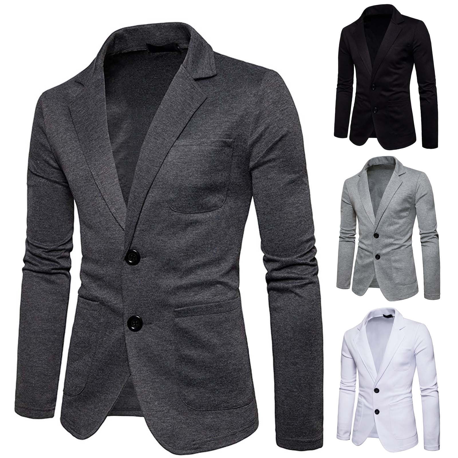 UVEASISHA Men's Casual Suit Jacket Fall Lightweigt Slim Fit Blazer ...