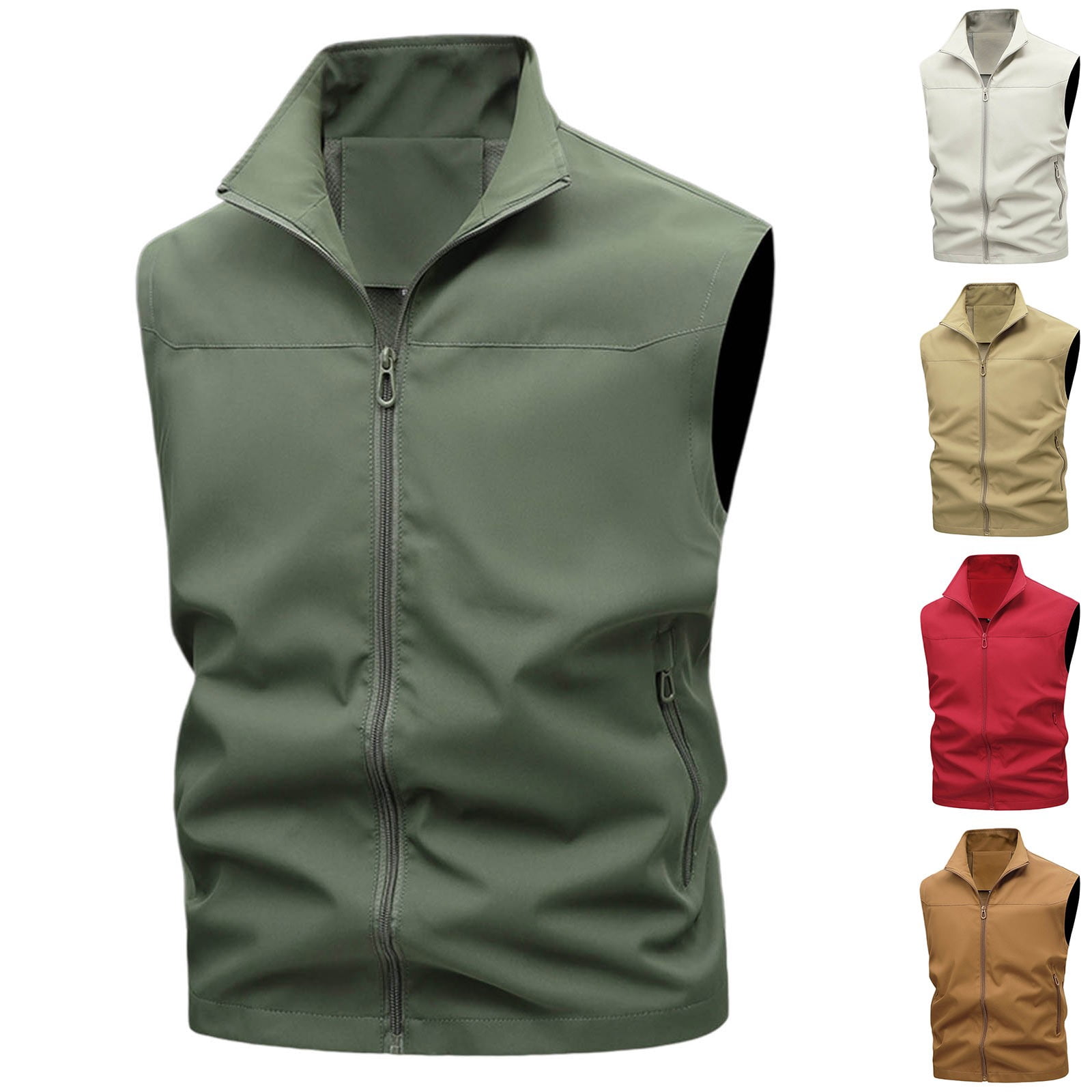 UVEASISHA Men's Casual Vest Outdoor Lightweight Fishing Vest Outdoor ...
