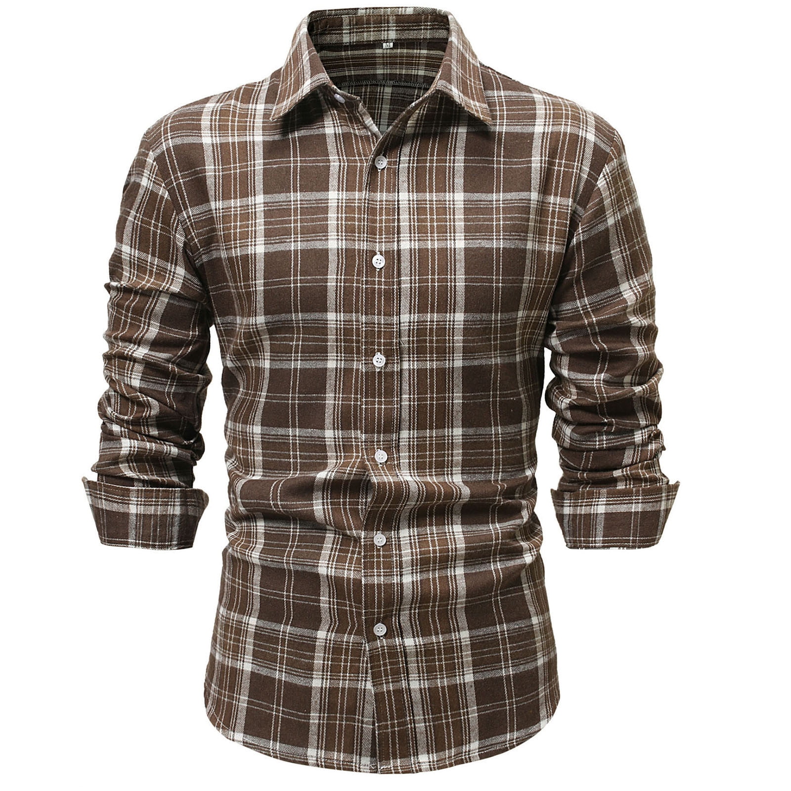 UVEASISHA Men's Plaid Shirt Jacket Slim Fit Flannel Dress Shirts for ...