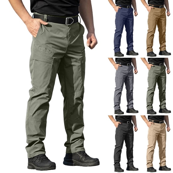 UVEASISHA Men's Tactical Cargo Pants Stretch Straight Leg Work Pants ...