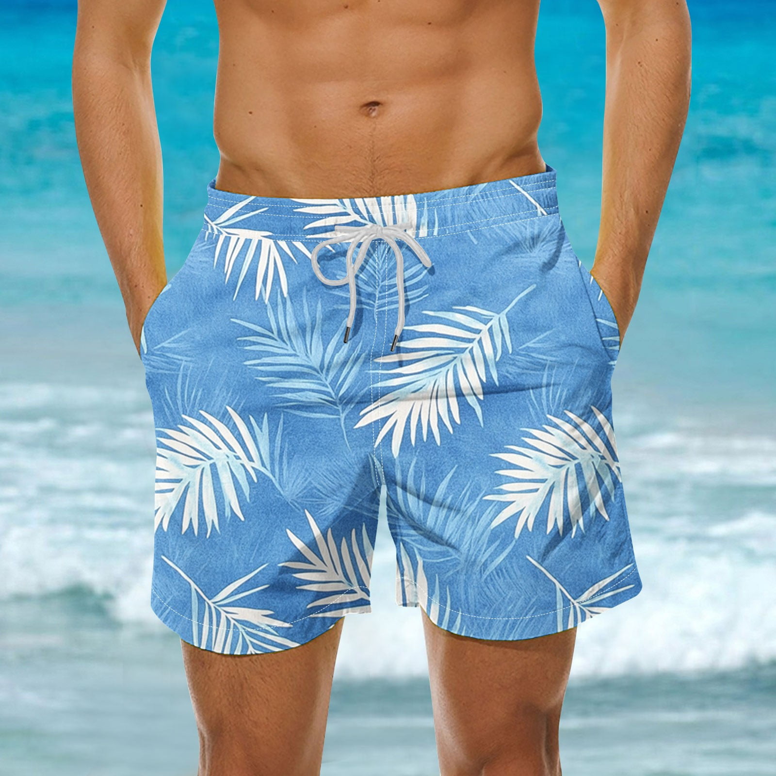 UVEASISHA Mens Swim Trunks Quick Dry Swimsuits Casual Floral Print ...
