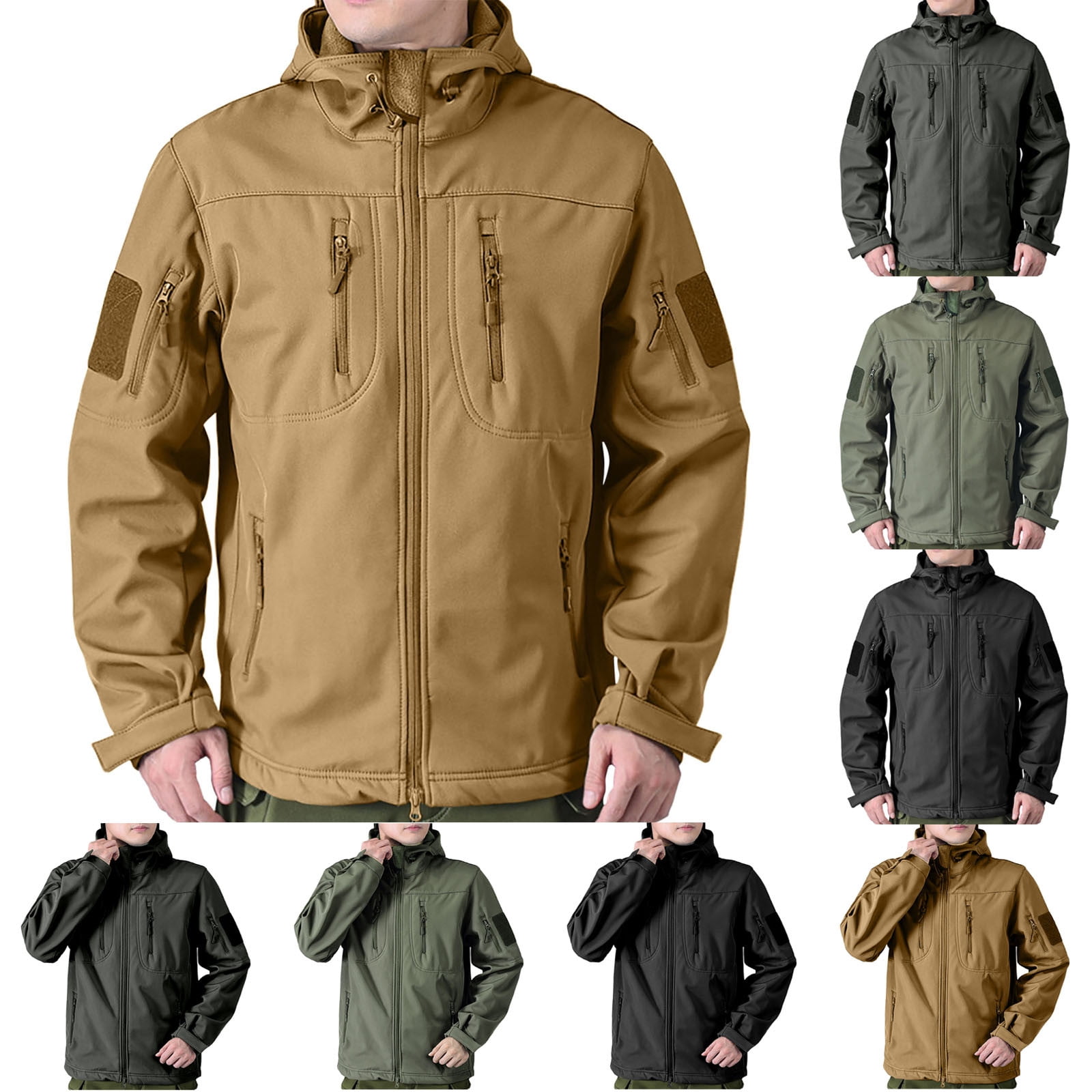 UVEASISHA Mens Waterproof Windbreaker Rain Jacket Lightweight Raincoat ...