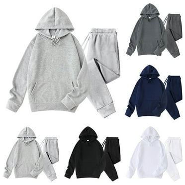 BXINGOHAI 2 Piece Tracksuits for Men Solid Long Sleeve Hoodies ...