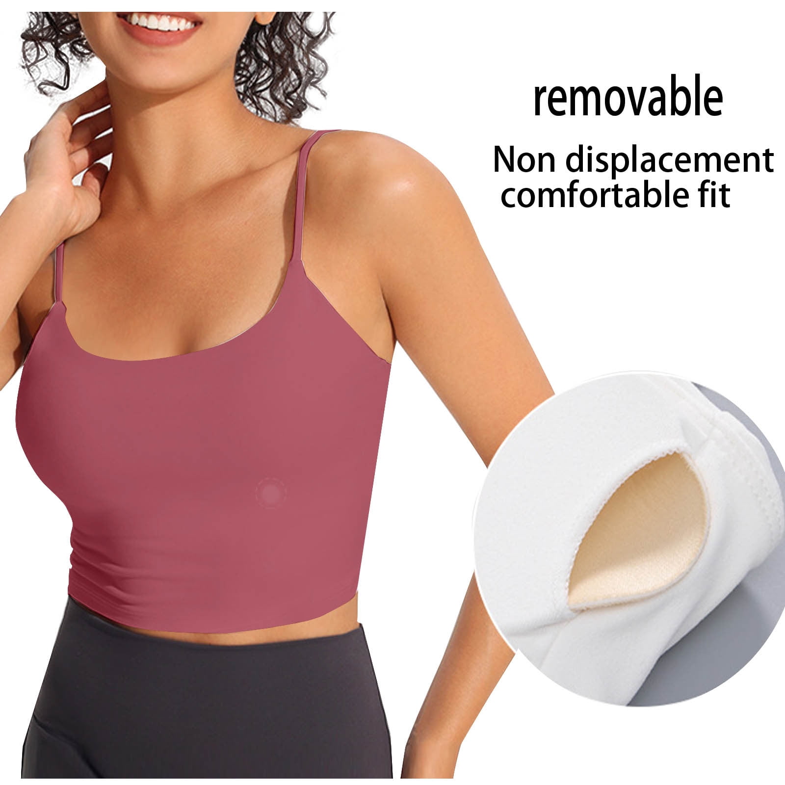 UVEASISHA Seamless Stretch Camisole Tank Tops for Women Lighweight Comfy Yoga Cami Tanks with ...