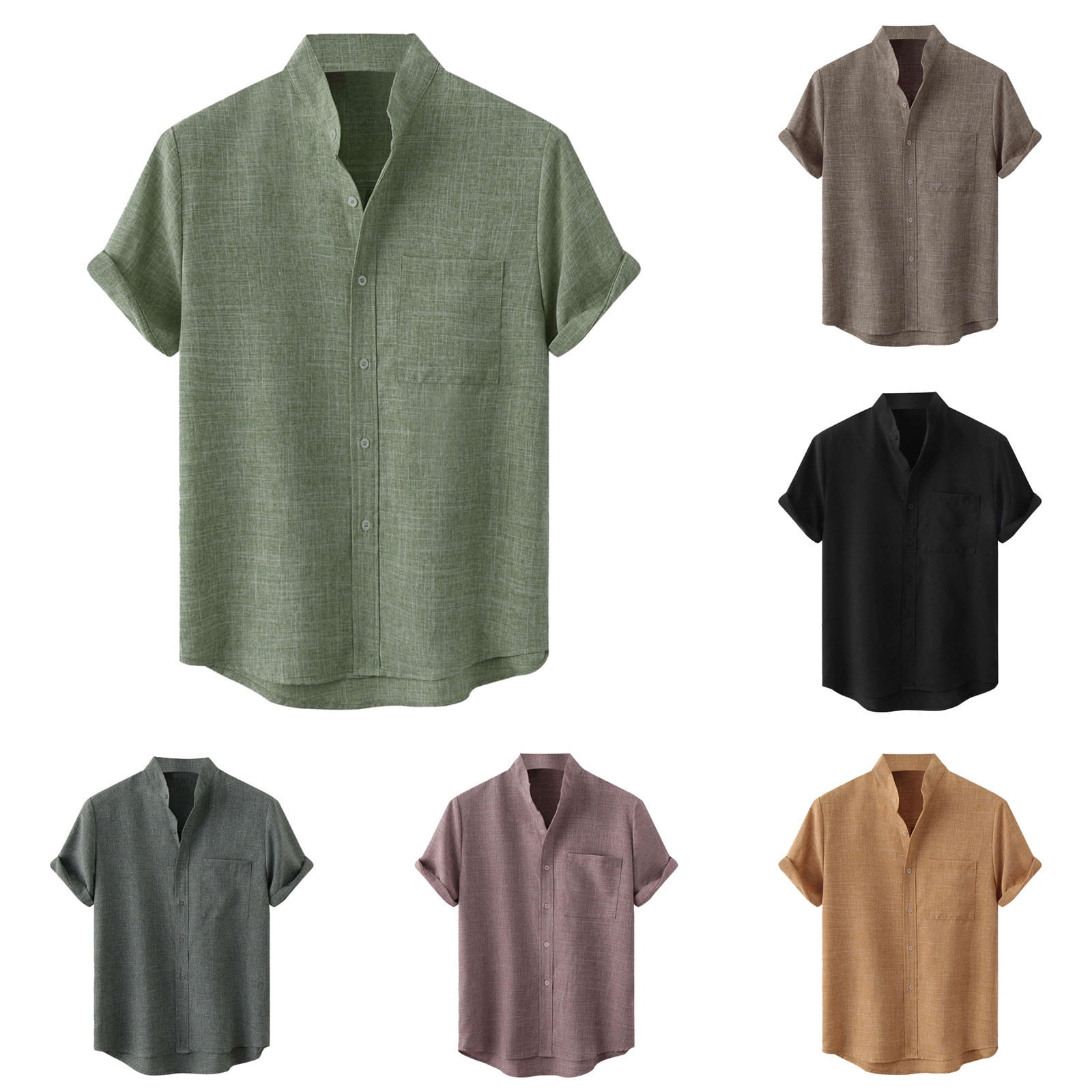 UVEASISHA Today's Sales Today Casual Beach Shirts for Men Short Sleeve ...