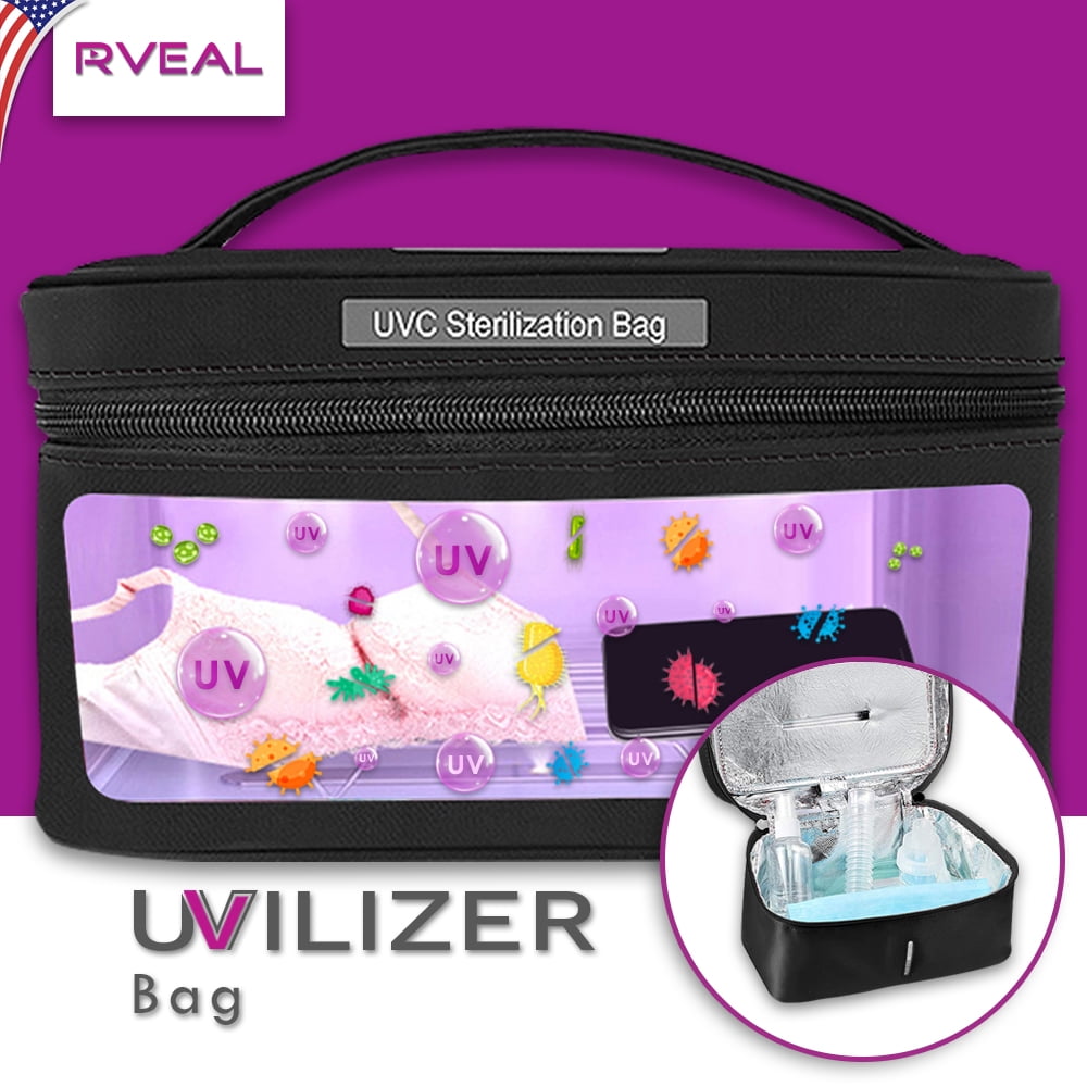 UVILIZER Bag - UV Light Sanitizer & Ultraviolet Sterilizer Box (Portable UV-C Cleaner for Home ...