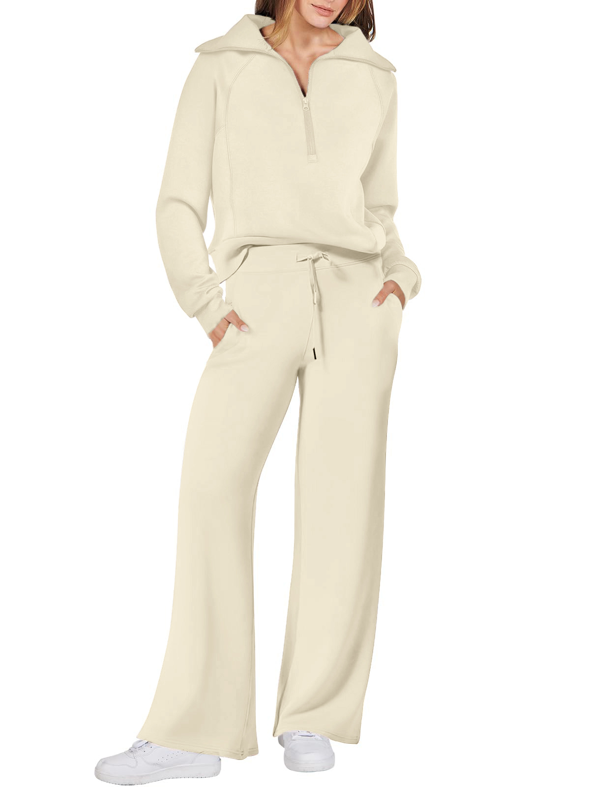 UVN Women's Colorblock Striped Tracksuit - Casual 2 Piece Sweatshirt ...