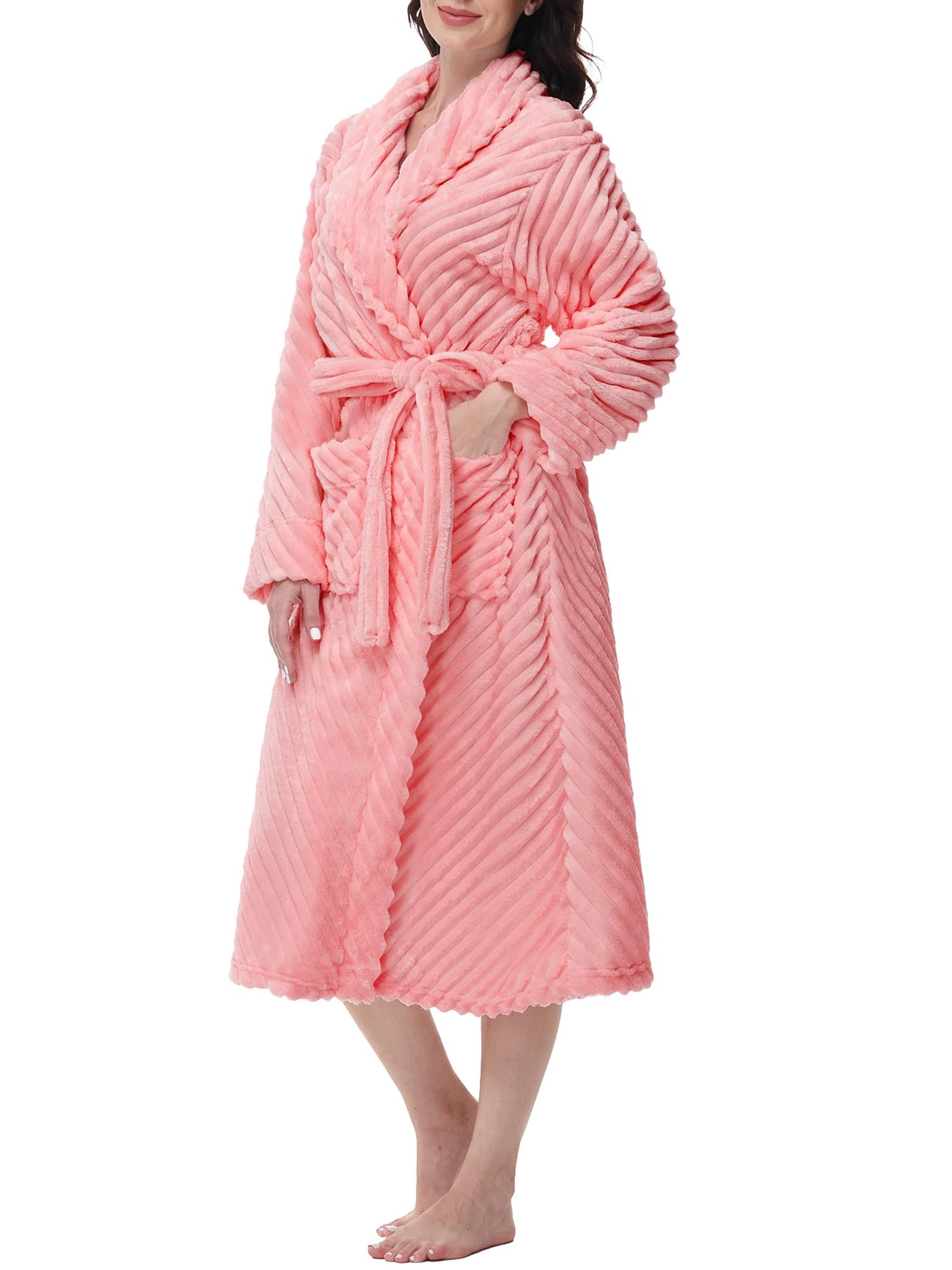 UVN, Fleece Robes for Women, Long, Winter Plush Cozy Soft - Walmart.com
