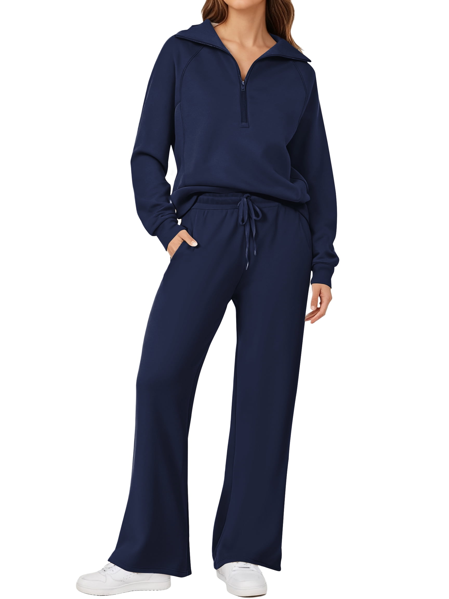 UVN Outfit Sets for Women 2 Piece Sets Winter Casual Tracksuit Long ...