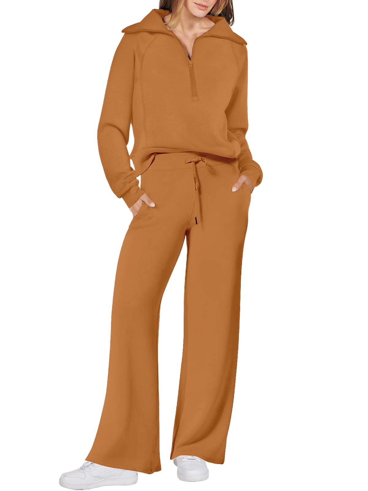 UVN Outfit Sets for Women 2 Piece Sets Winter Casual Tracksuit Long ...