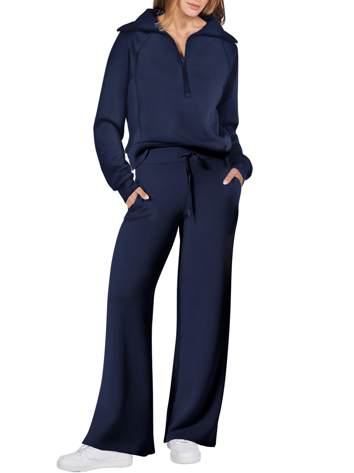 UVN Outfit Sets for Women 2 Piece Sets Winter Casual Tracksuit Long ...