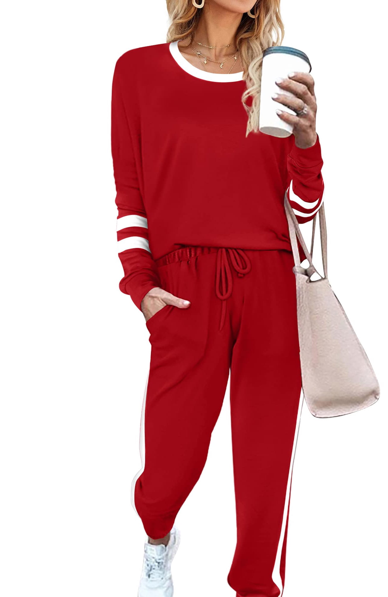 SHINE UP Sweatsuits Womens 2pcs Set Casual Tracksuit - Walmart.com