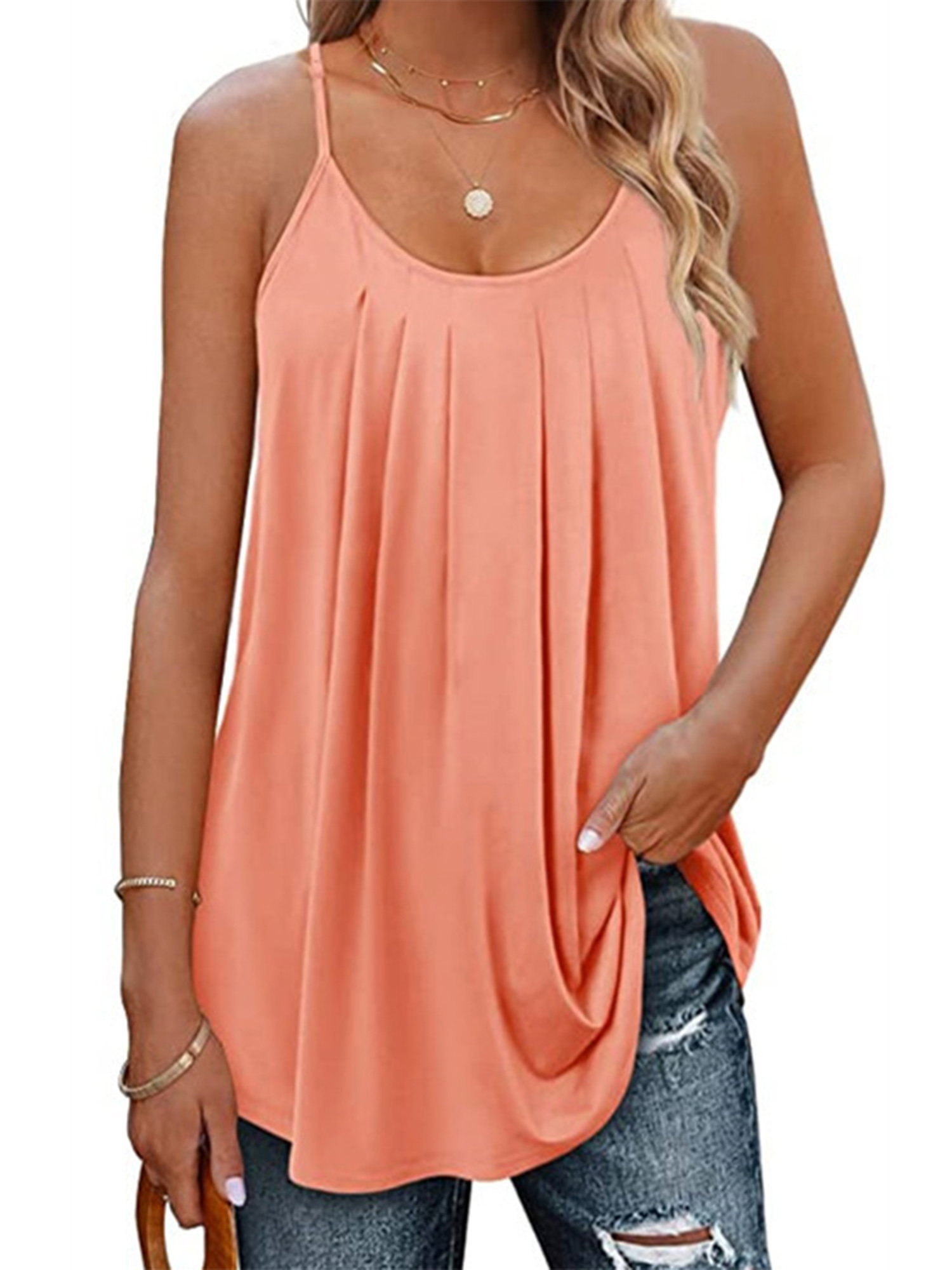 Womens Spaghetti Sequin Metal Chain Strap Camisole Tank Top - Walmart.com