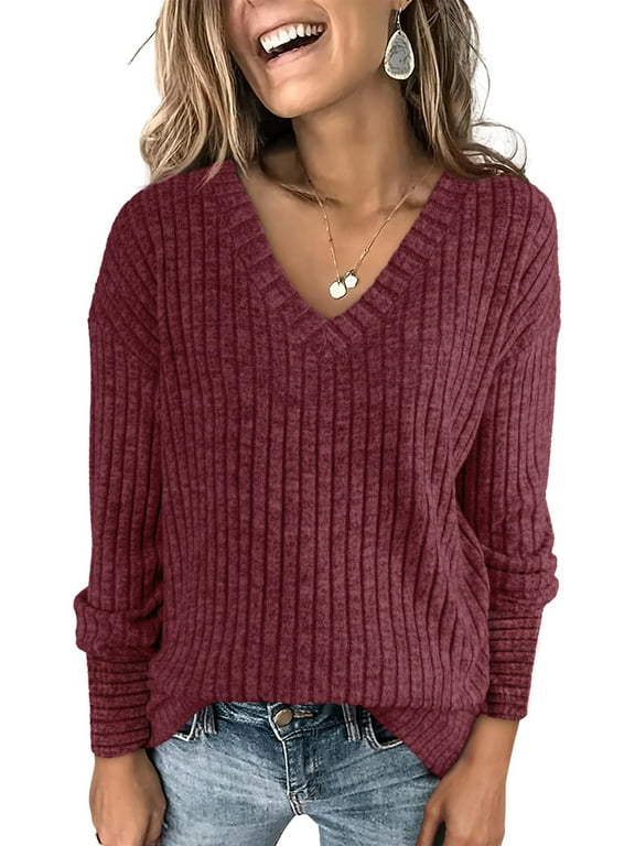 Mengpipi Womens Long Sleeve Shirts Casual Lightweight Pullover Crew ...