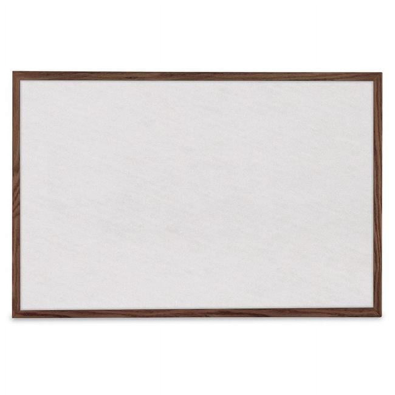 UVP UV6020AKEZ-WHITE-WALNUT White tack board 36' x 24' with Walnut wood ...