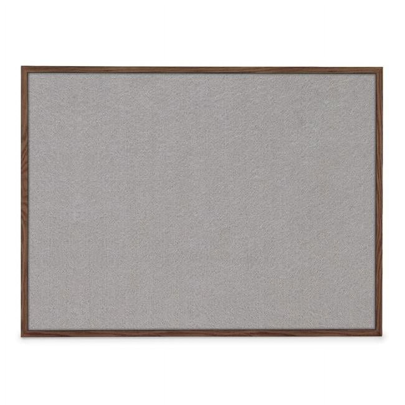 UVP UV6030AKEZ-GREY-WALNUT Grey tack board 48' x 36' with Walnut wood ...