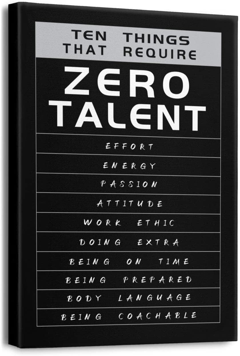 UWNRBG Ten Things That Require Zero Talent 12” x 16” Framed Poster ...