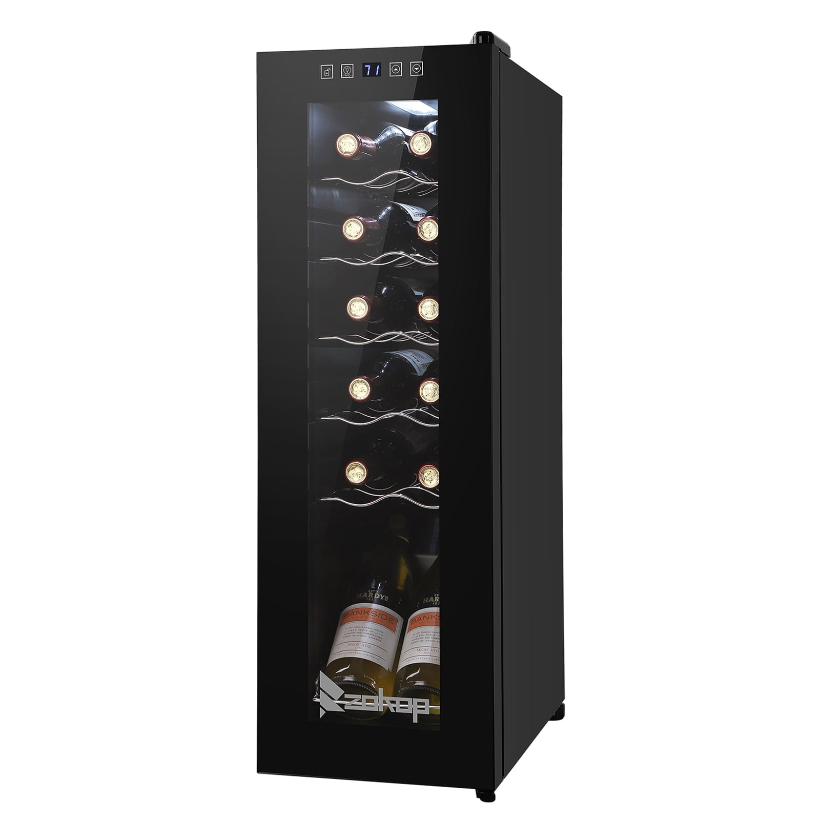 UWR-Nite 12 Bottle Wine Fridge, Freestanding Compressor Wine Cooler ...