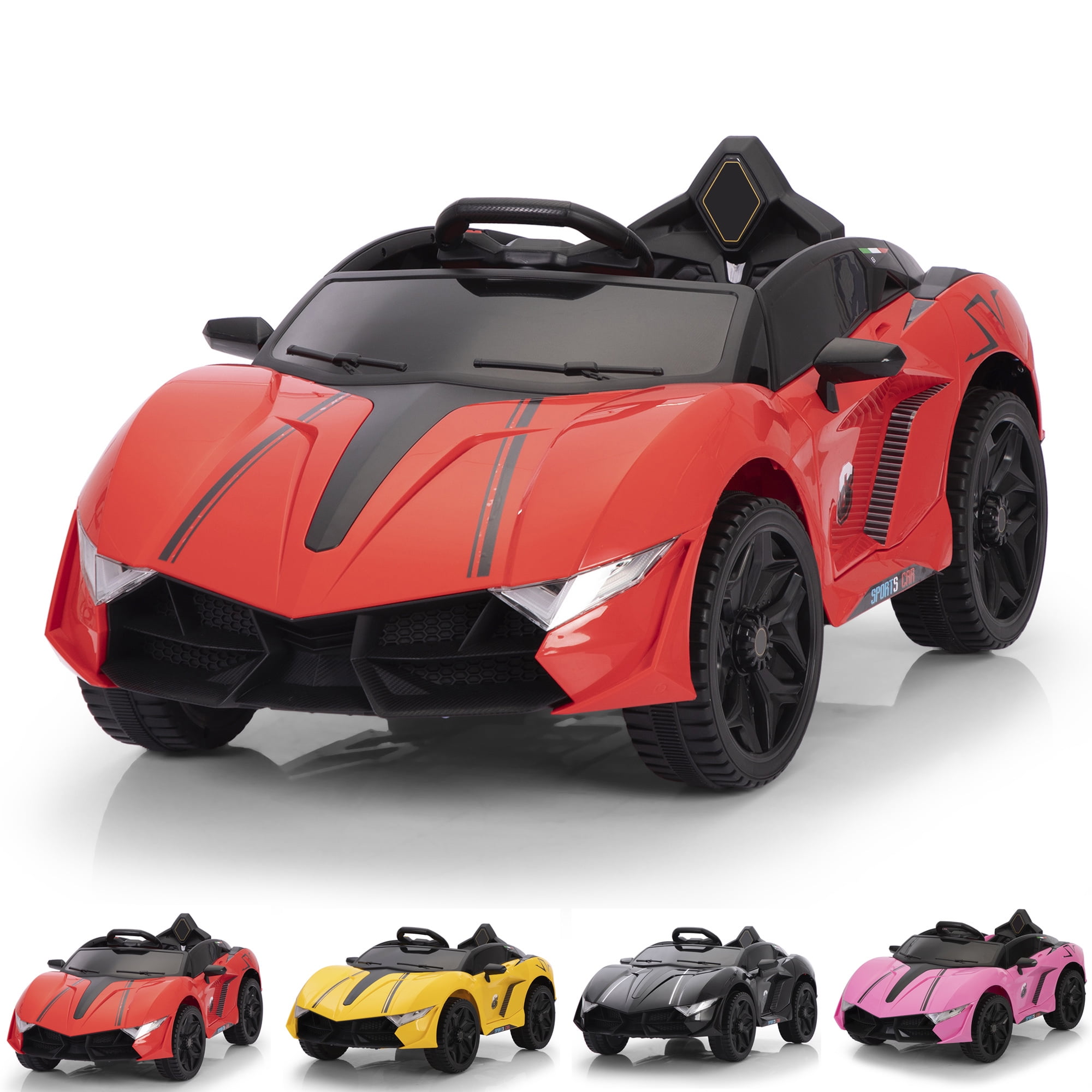 UWR-Nite 12V Kids Electric Ride On Sports Car Toy w/ 3 Speeds Parent ...