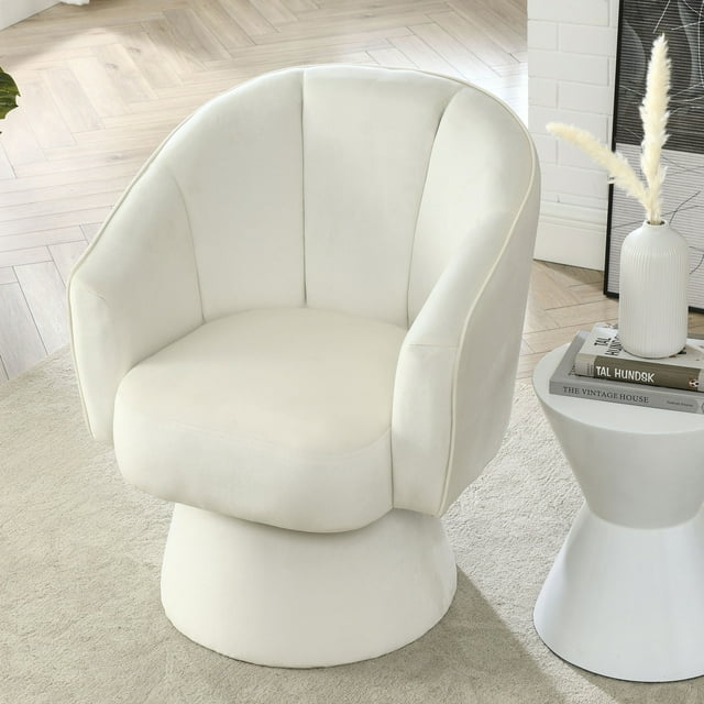 UWR-Nite Armchair Barrel Club Chair, Modern Microfiber Accent Chair Arm ...