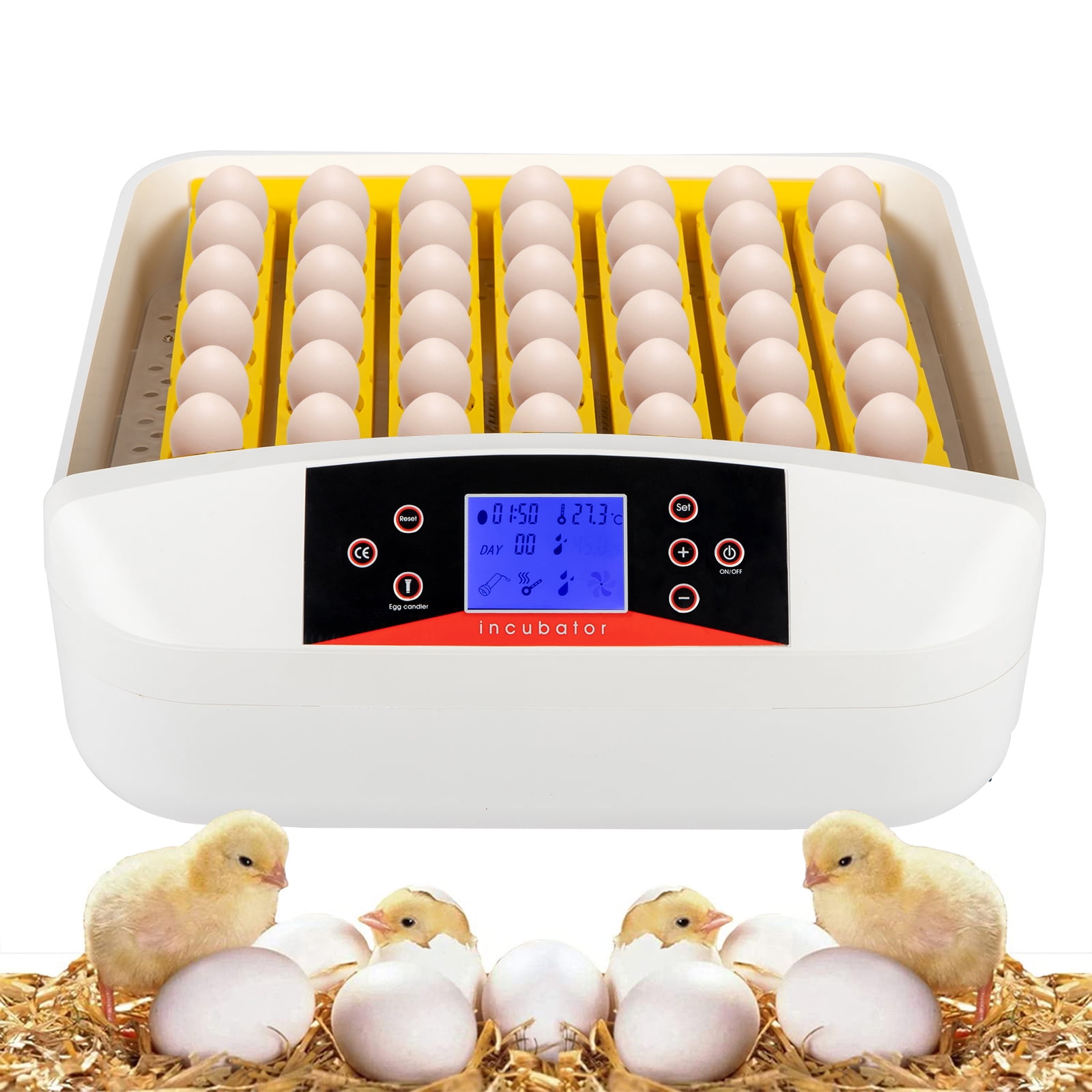 UWR-Nite Egg Incubators Digital Poultry Hatcher Machine with Automatic Egg Turning, Temperature ...
