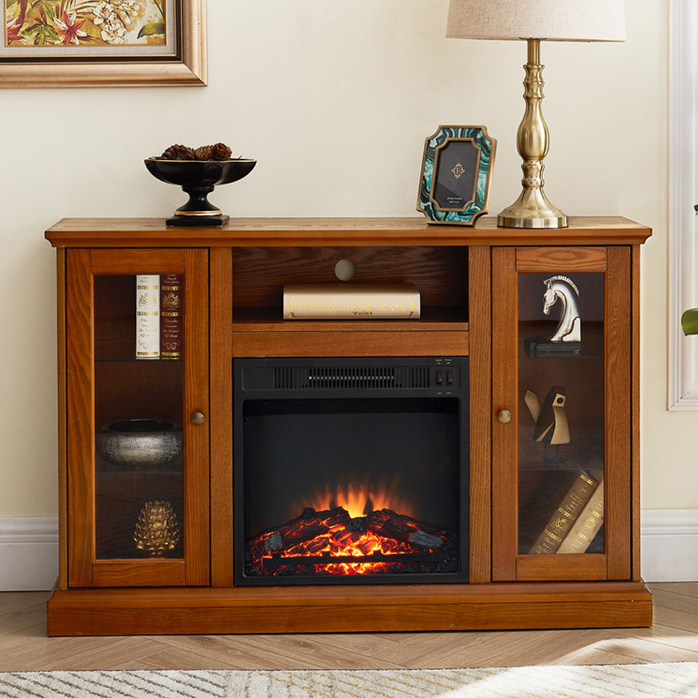 UWR-Nite Electric Fireplace TV Stand for TVs up to 55’’, Wooden Media ...
