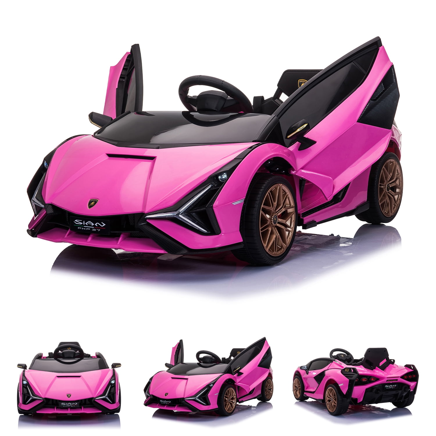 UWR-Nite Licensed Lamborghini Sian Plastic 12V Children’s Electric Ride ...