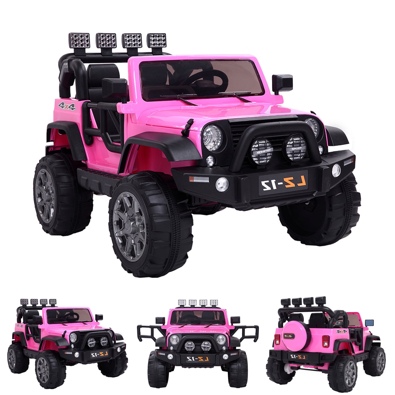 UWR-Nite Ride On Truck, 12V Battery Powered Electric Kids Ride On Car w ...