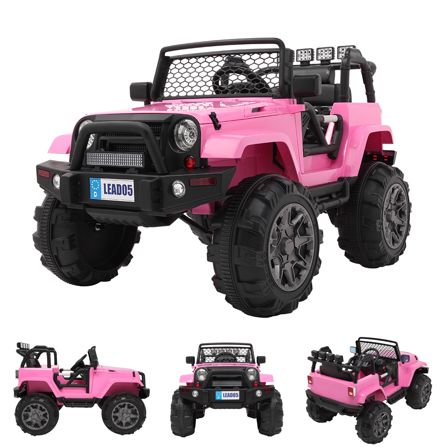 UWR-Nite Ride on Truck, Extra Wider Seat Kids Car w/ 2.4G Parental Remote Control, 12V Kids ...