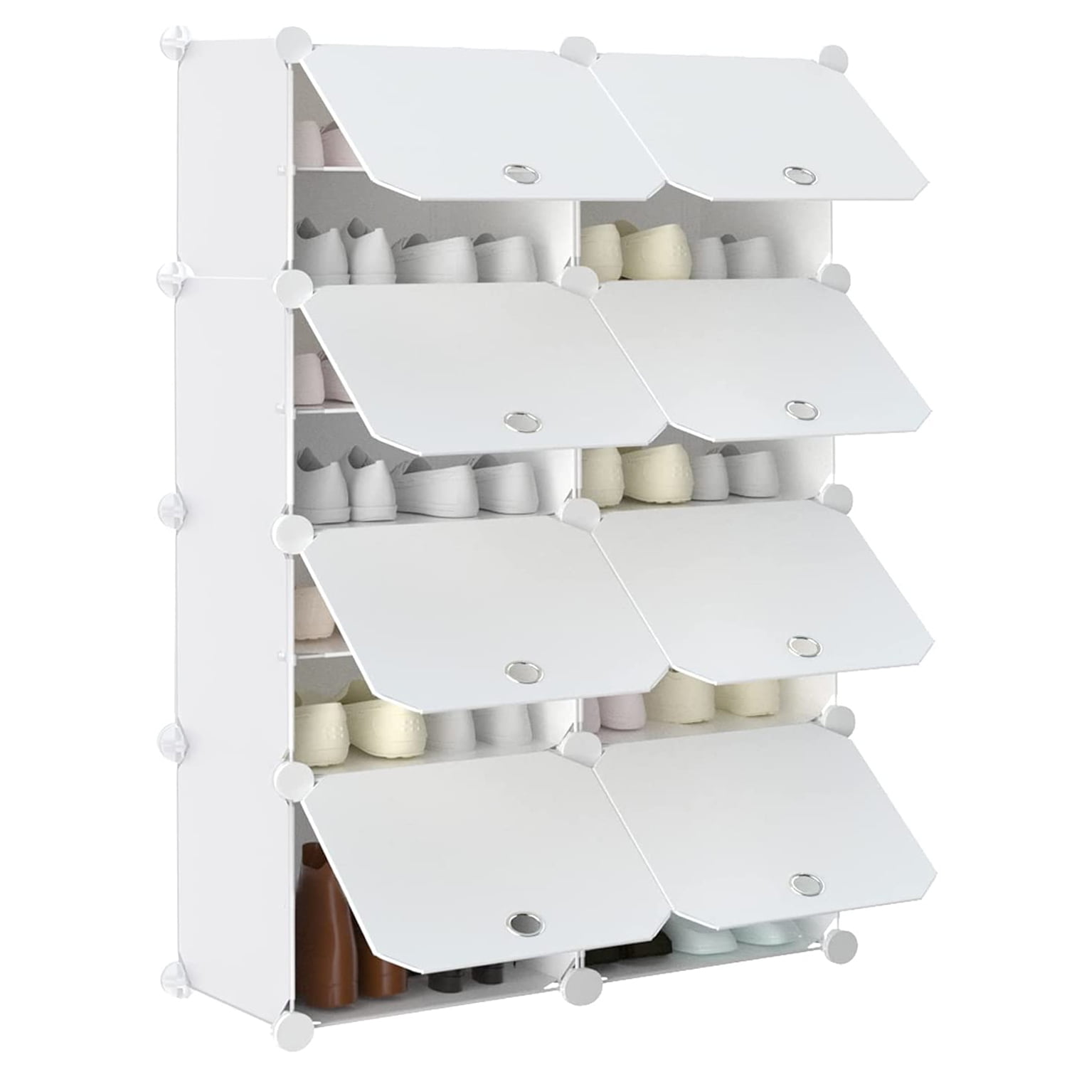 UWR-Nite Shoe Rack Organizer, Expandable & Stackable 28 Pairs Plastic ...