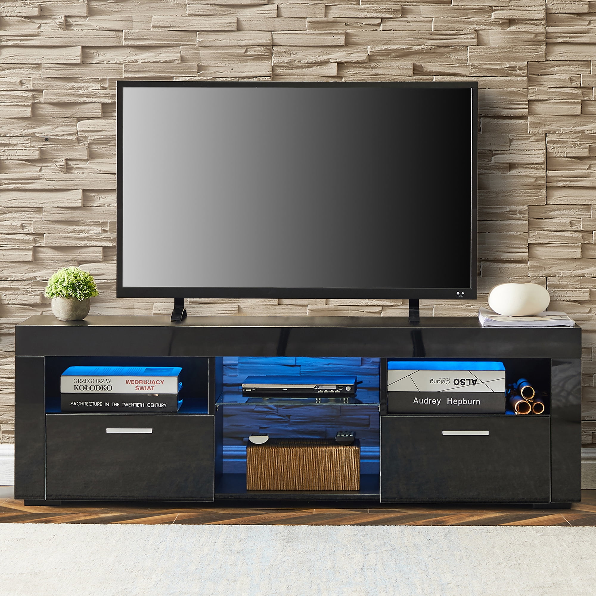 UWR-Nite TV Stand for 55 inch TV with Storage - Entertainment Center ...