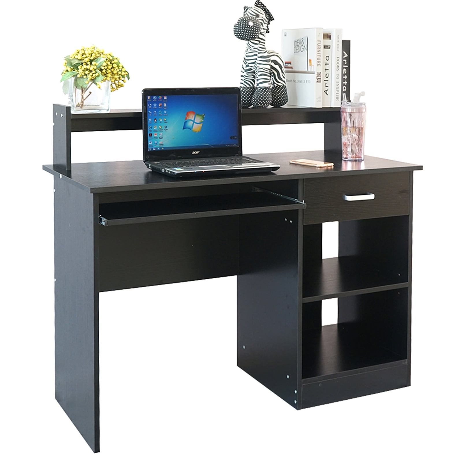 UWR-Nite Writing Computer Desk with Keyboard Tray & Drawer, Home Office ...