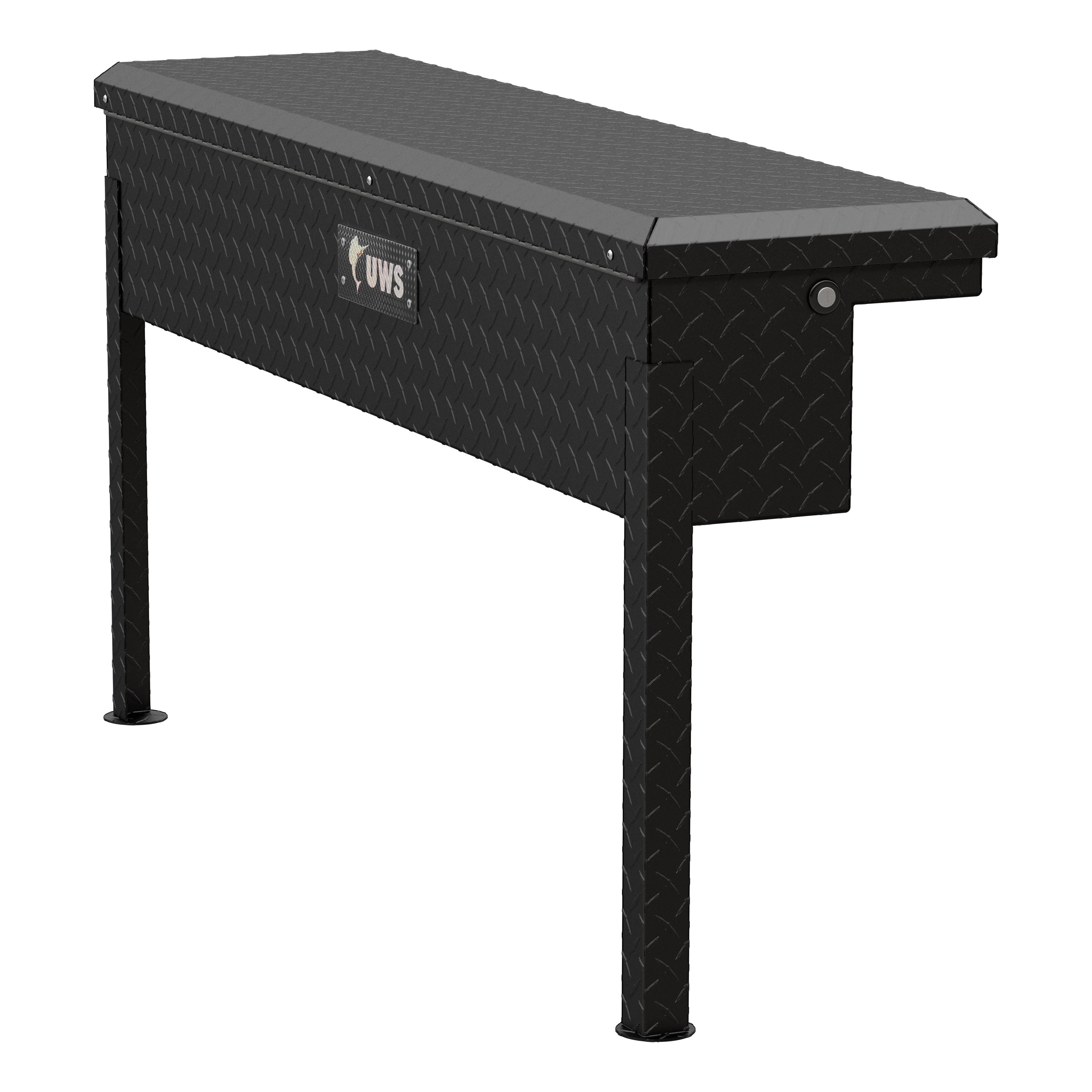 UWS EC30203 48-Inch Matte Black Heavy-Wall Aluminum Truck Side Tool Box ...
