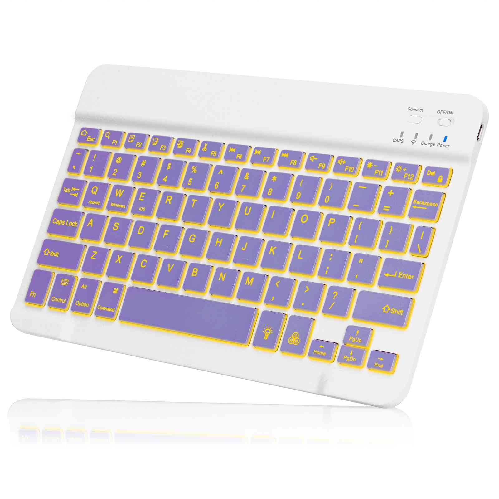 UX030 Lightweight Ergonomic Keyboard with Background RGB Light, Multi ...