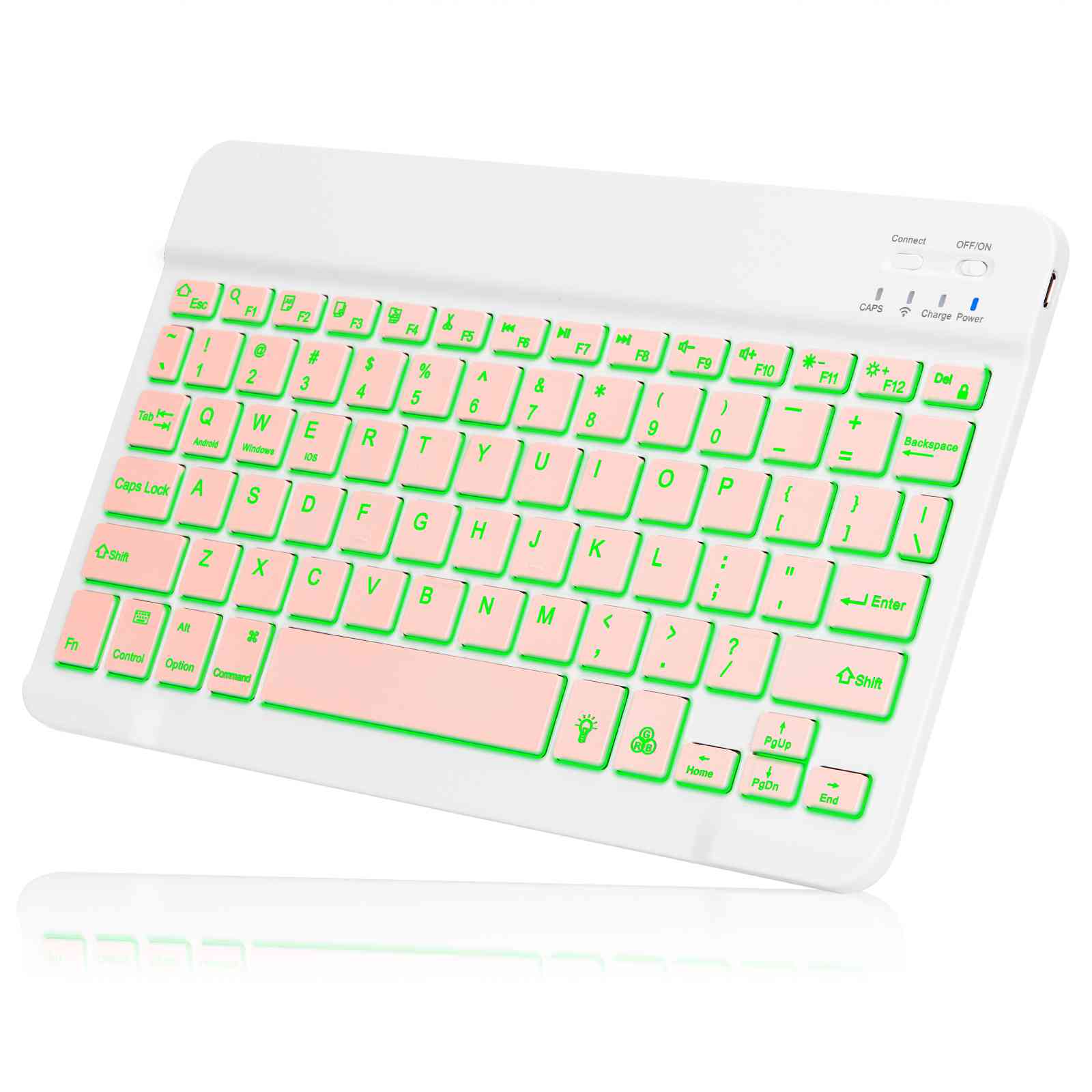 UX030 Lightweight Ergonomic Keyboard with Background RGB Light, Multi ...
