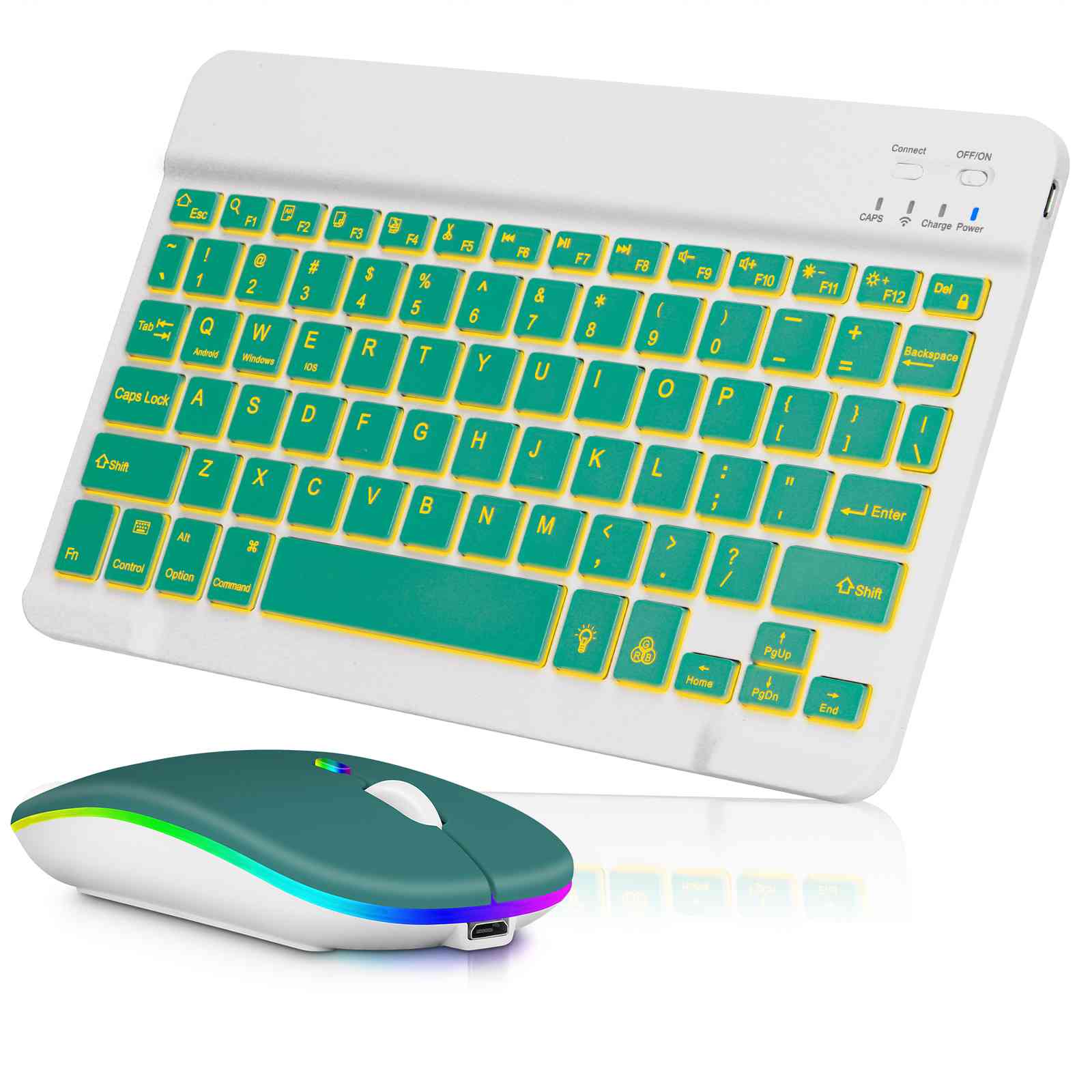 UX030 Lightweight Keyboard and Mouse with Background RGB Light, Multi ...