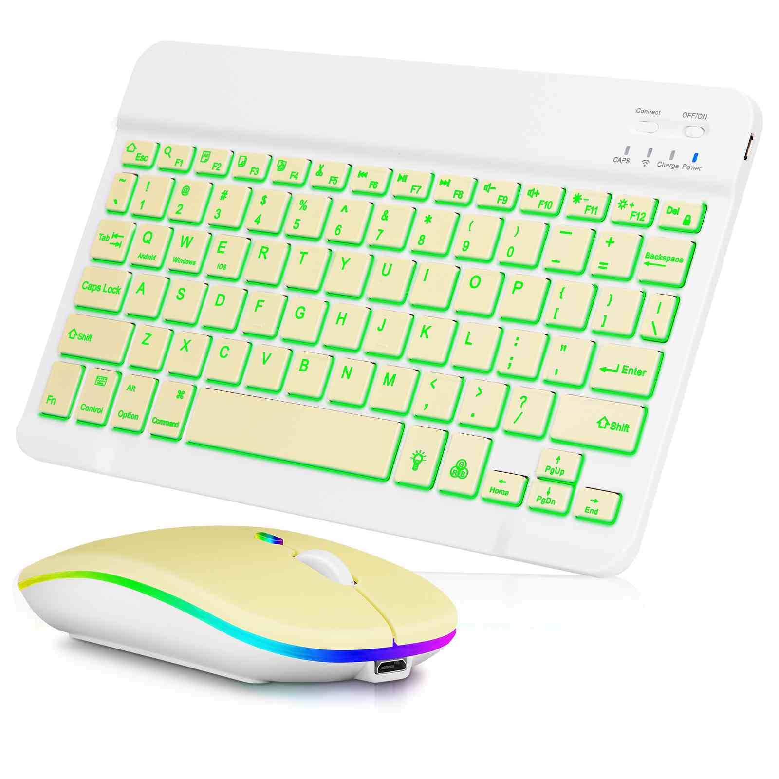 UX030 Lightweight Keyboard and Mouse with Background RGB Light, Multi ...