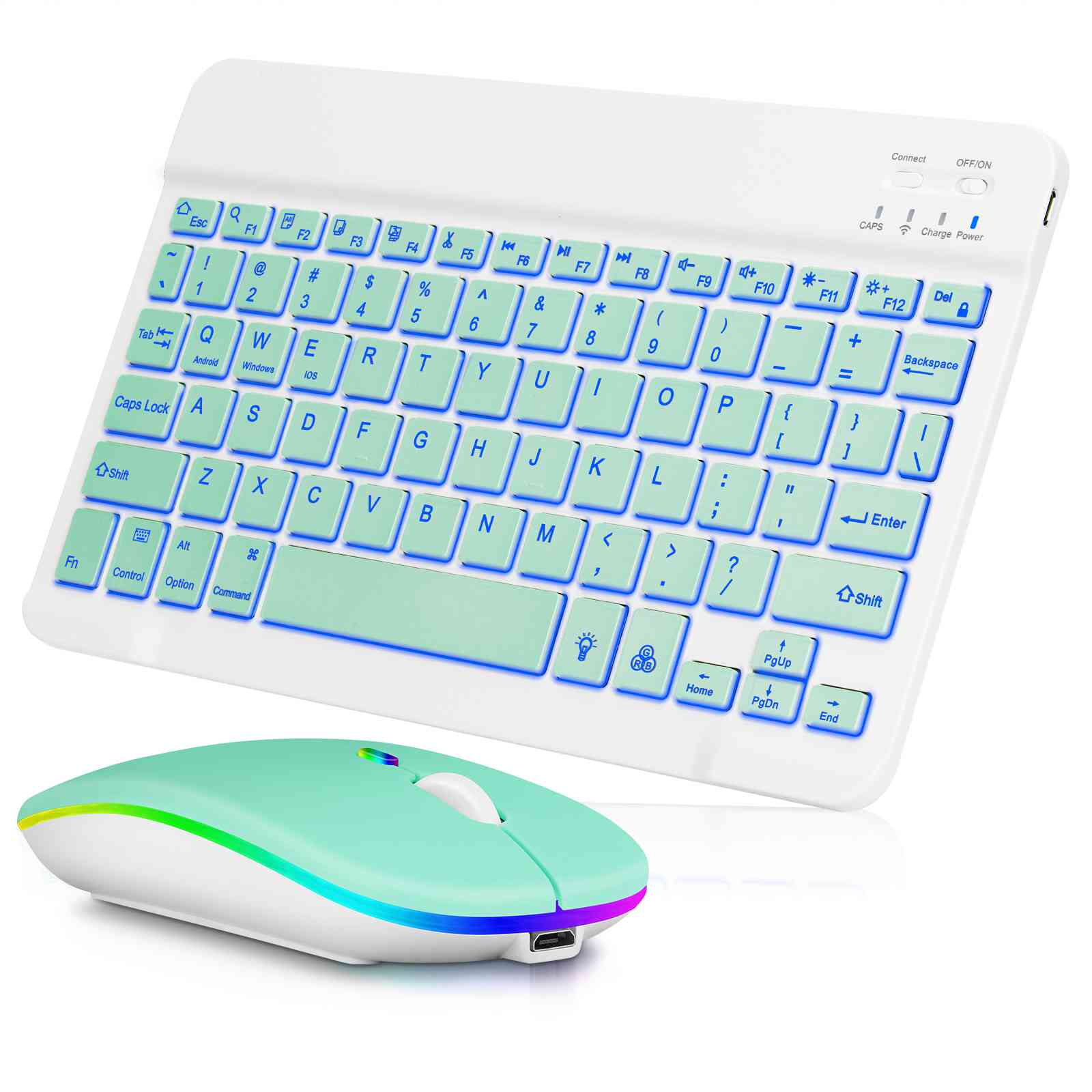 UX030 Lightweight Keyboard and Mouse with Background RGB Light, Multi ...