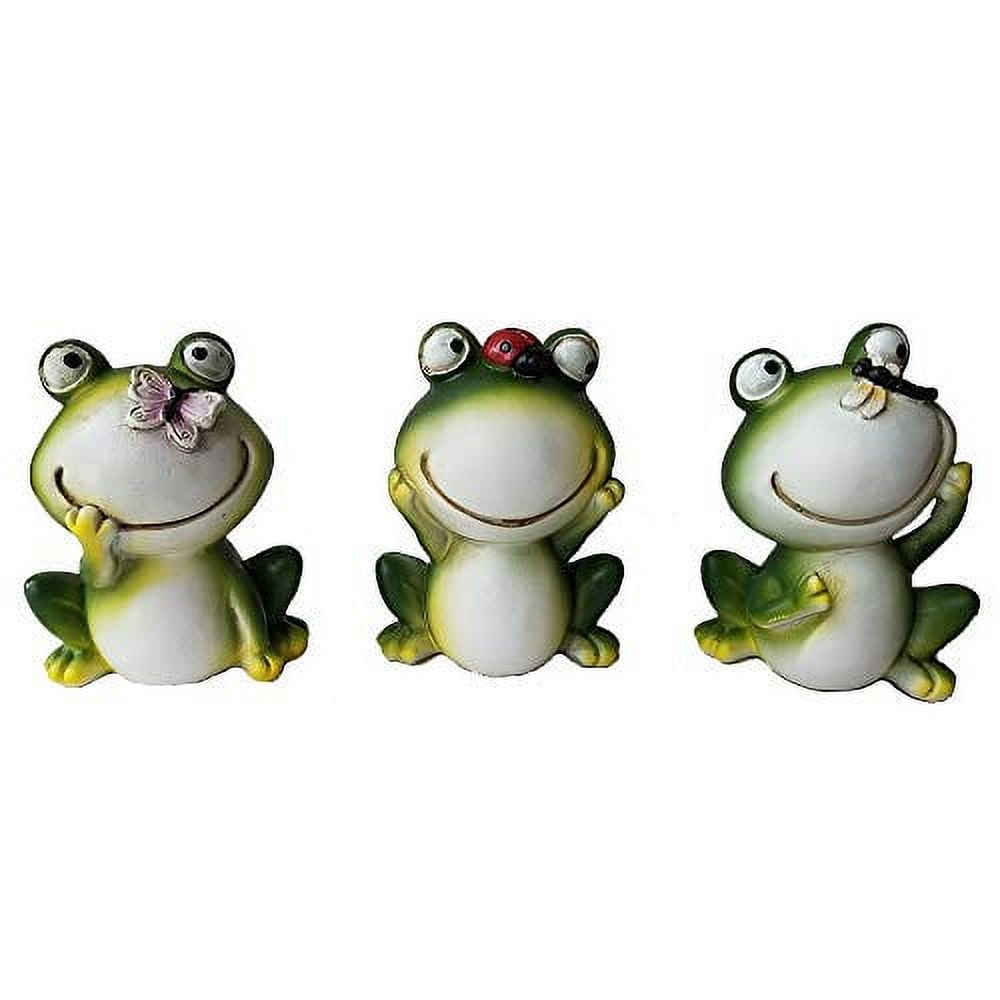UXMOO Garden Frog S/3 Ornaments Polyresin Garden Decor Statues for Yard ...