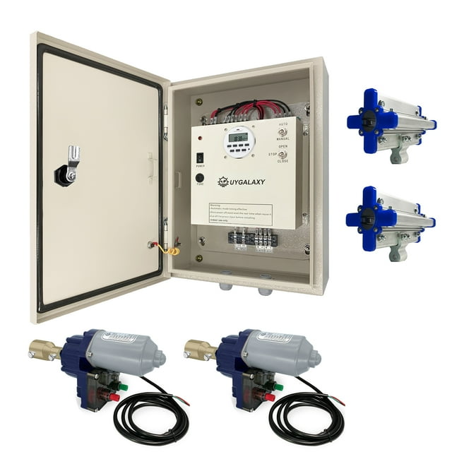 UYGALAXY Side Roll up Motor System, 2 Packs 24V Electric Greenhouse ...