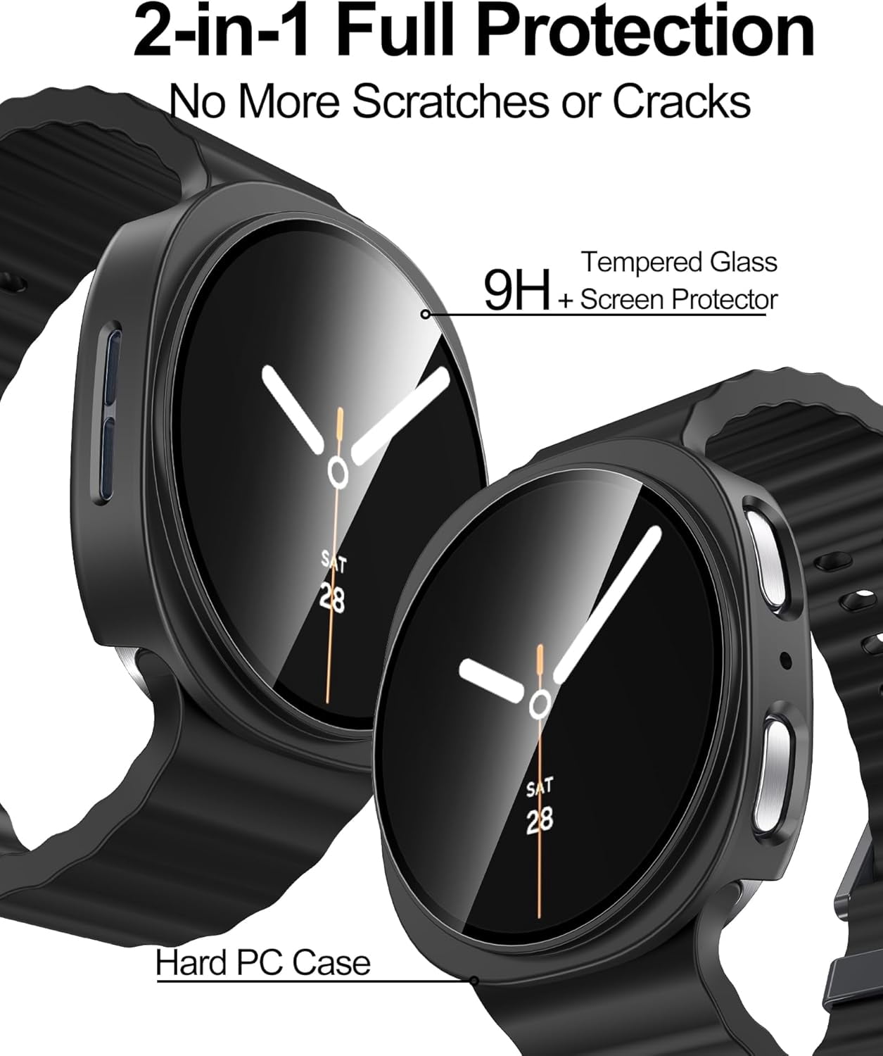 UYGDUY-2 Pack Case Compatible with Samsung Galaxy Watch 8 40mm with ...
