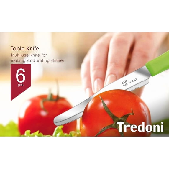 UYGDUY-6 kitchen Knives - 4.3"/11cm Italian Stainless Steel Serrated ...
